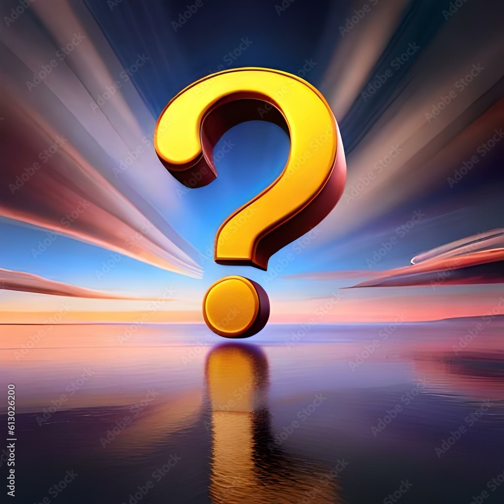 A 3D image of a question mark symbol in a dramatic setting. (AI ...