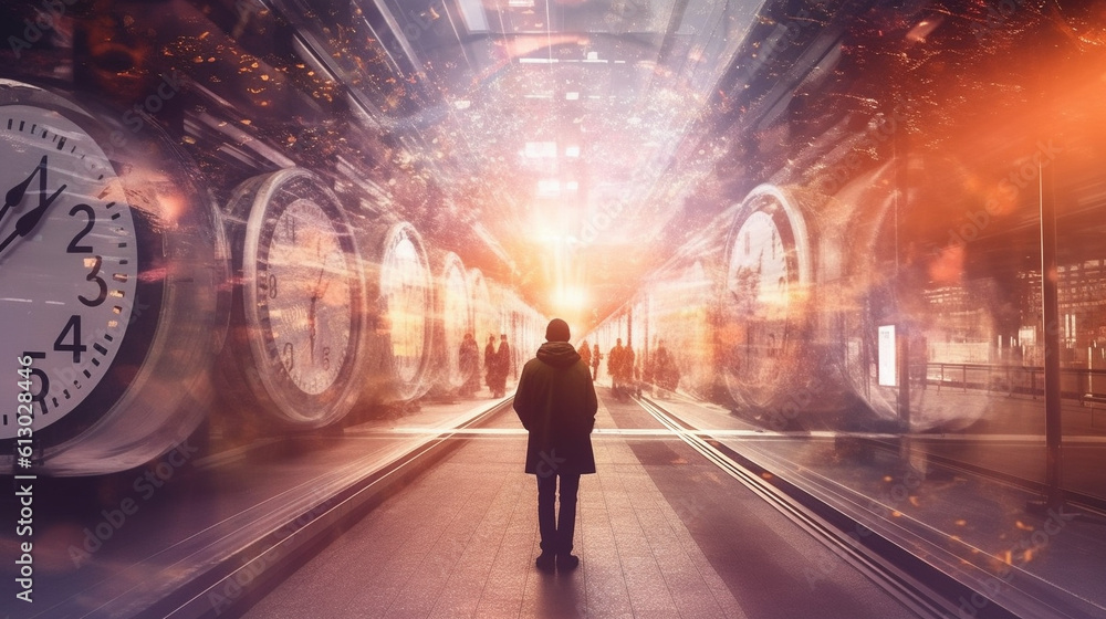 Generative AI, double exposure techniques to capture the concept of ...