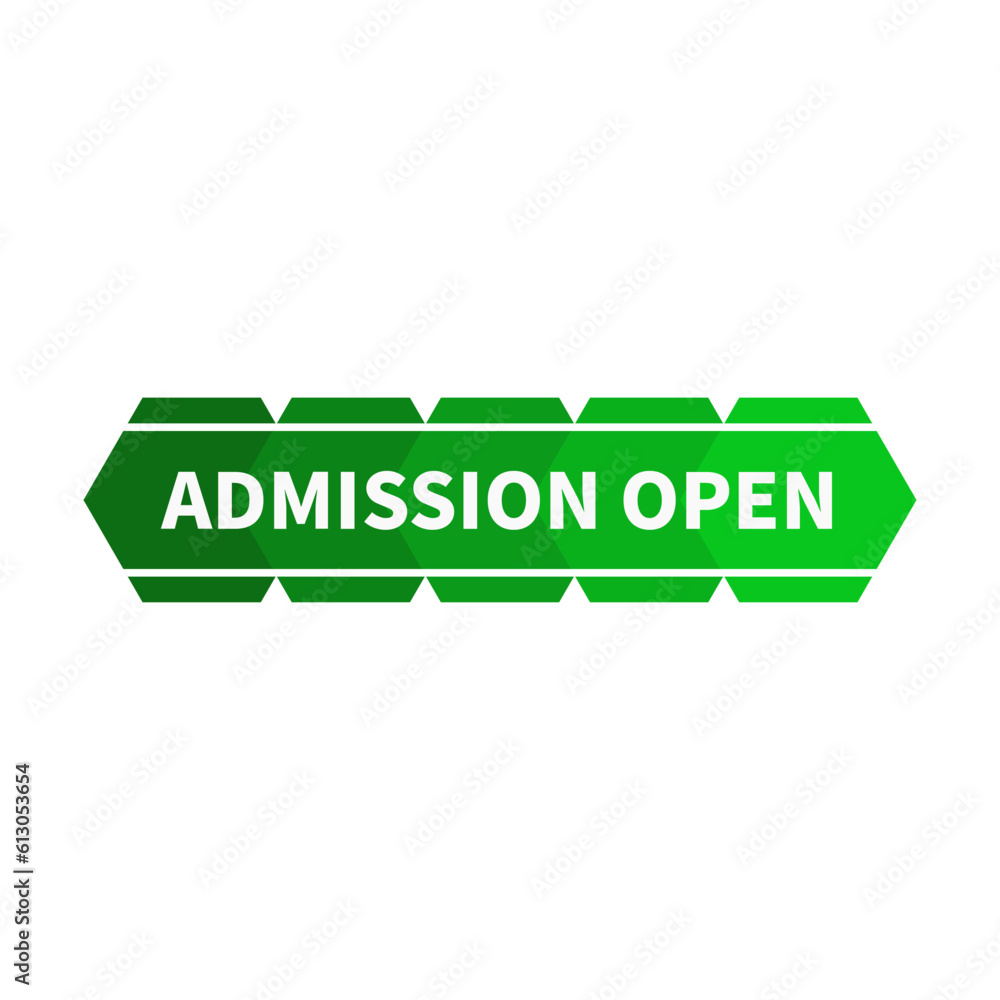 Admission Open In Green Color And Hexagonal Shapes With White Line For ...