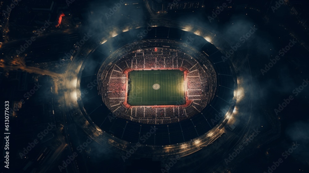 Football stadium from above. Excitement and energy concept. Generative ...