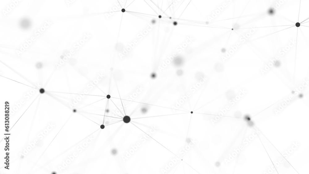 Futuristic network connection structure on white background. Concept of ...