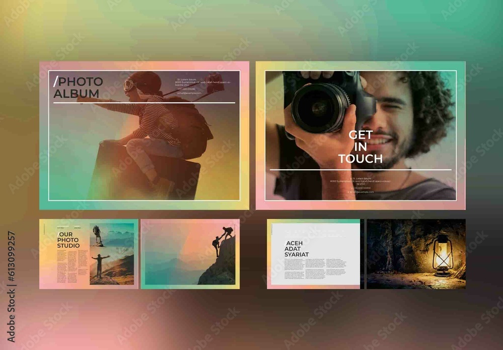 Modern Photography Album Layouts Stock Template | Adobe Stock