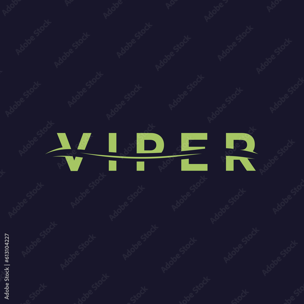 text logo viper illustration that can be used for logos, design, vector ...