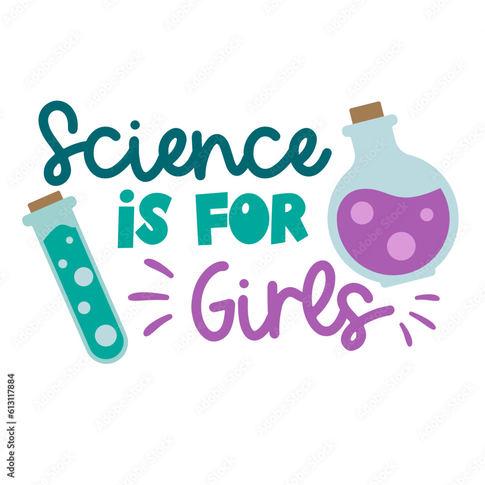 Science. Hand drawn motivation lettering phrase in modern calligraphy ...