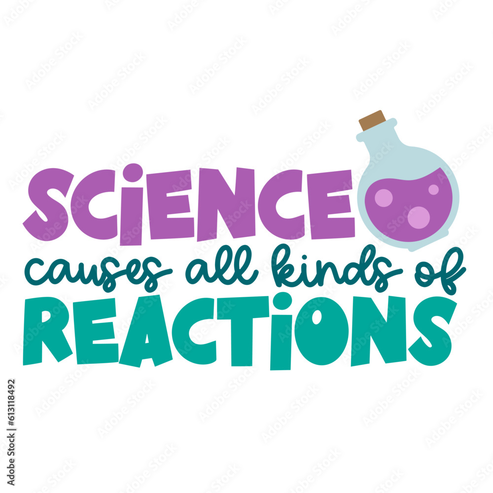 Science. Hand drawn motivation lettering phrase in modern calligraphy ...