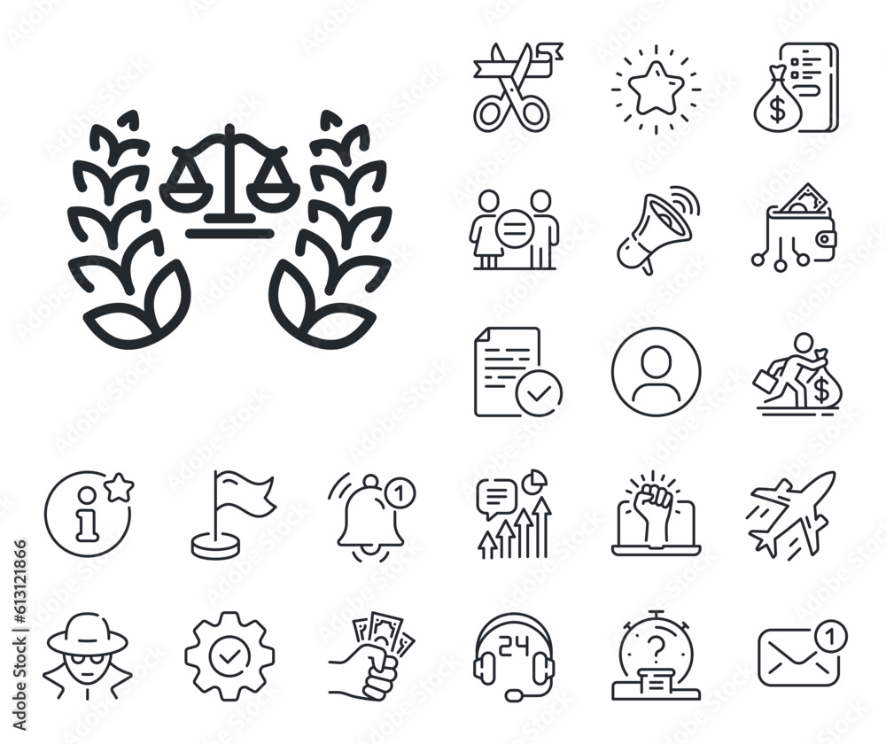 Judgement laurel wreath sign. Salaryman, gender equality and alert bell ...