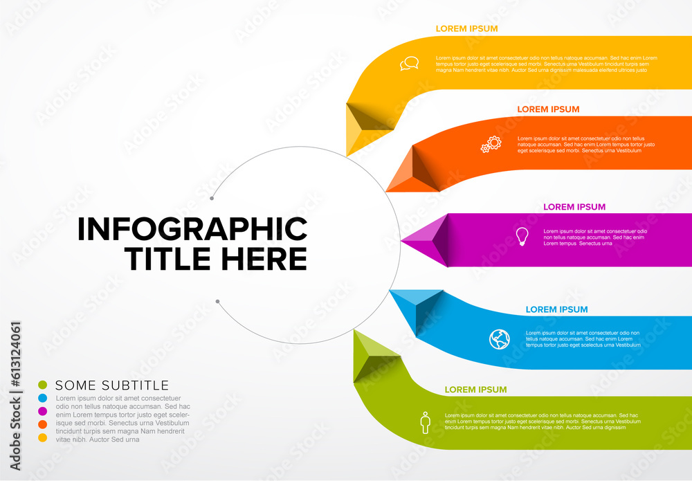 Vector multipurpose Infographic template made from lines, stripes and ...
