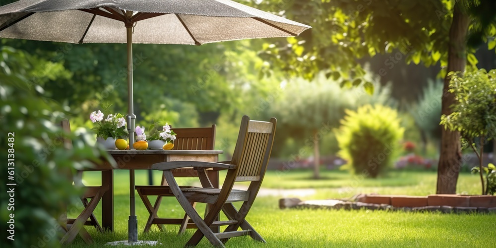 Ilustracja Stock: AI Generated. AI Generative. Summer garden picnic ... Ilustracja Stock: AI Generated. AI Generative. Summer garden picnic ...