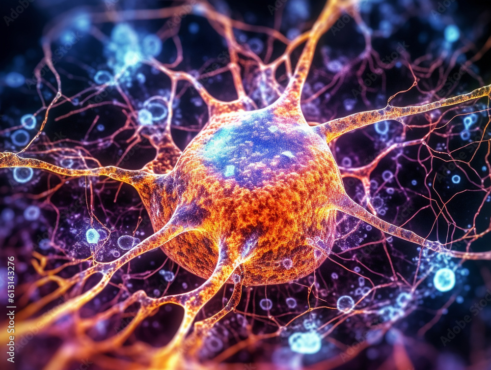 Under a microscope, the human brain reveals a complex and intricate ...