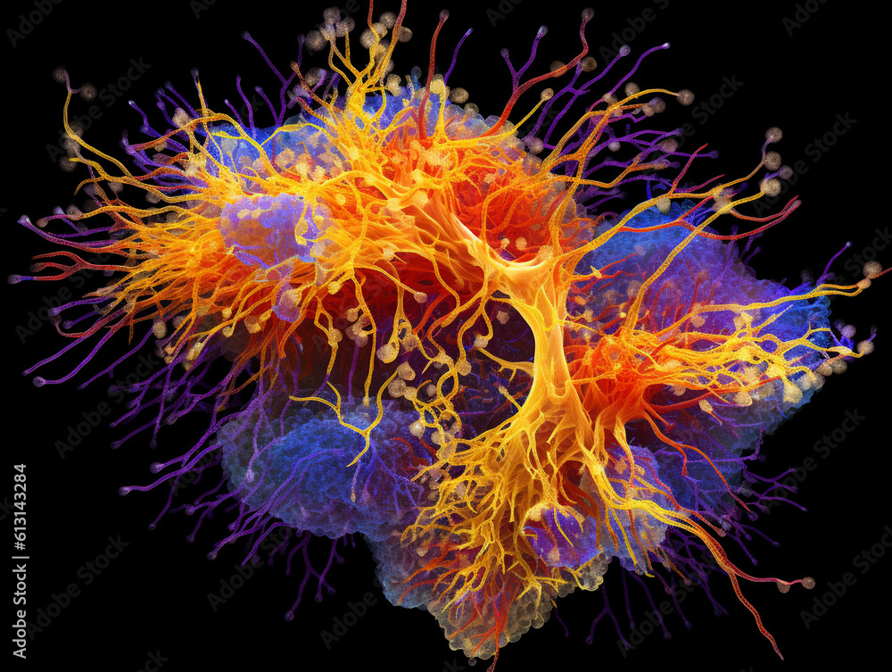 Under a microscope, the human brain reveals a complex and intricate ...