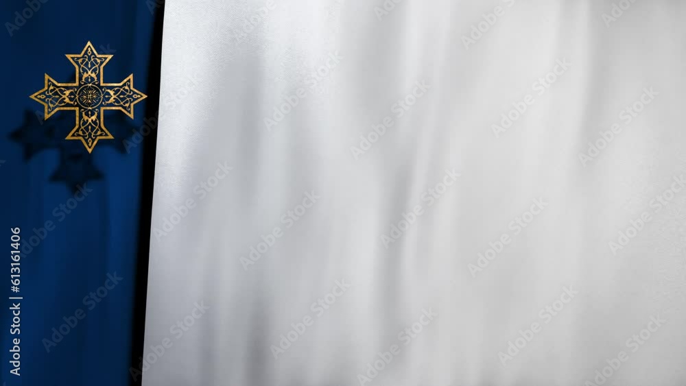 Liturgic green white velvet, golden Christian Coptic Orthodox Cross. 3D ...