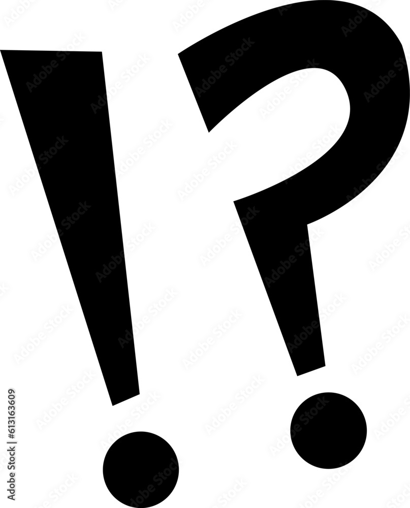 Hand - drawn question and exclamation marks in black. Vector ...