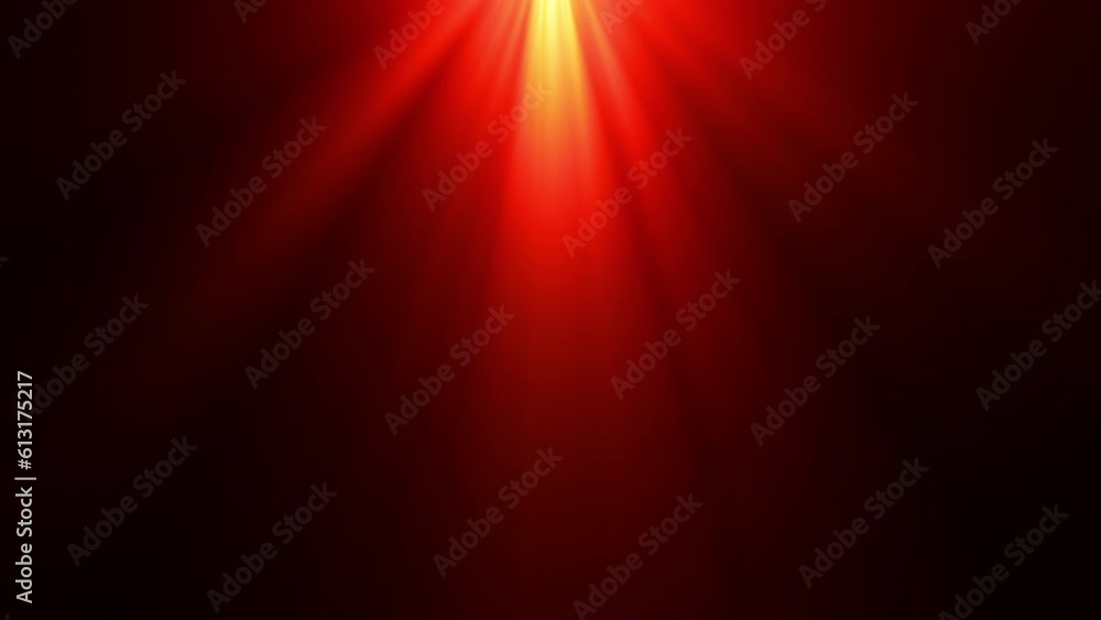 Loop center top red orange optical lens flares light radial shine ray ...