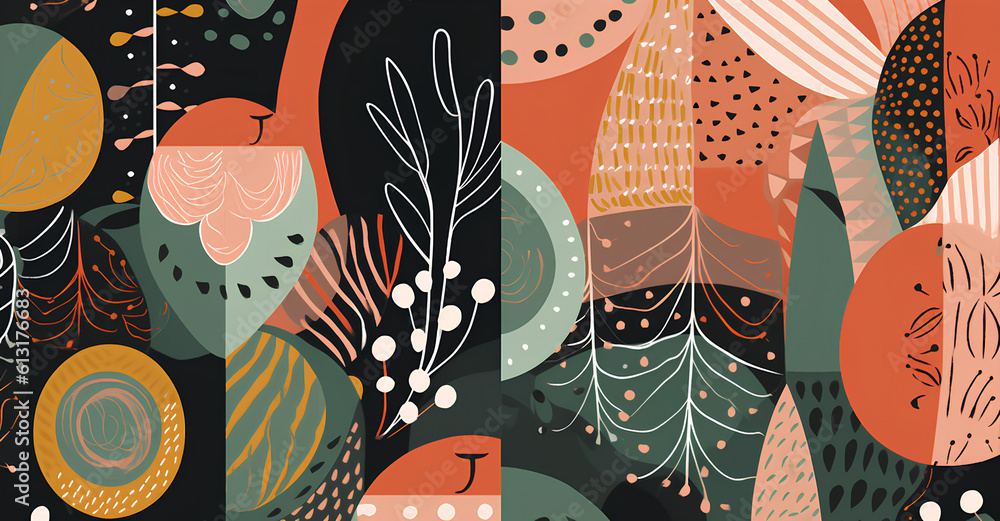 Ilustracja Stock: abstract pattern influenced by surrealism, featuring ...