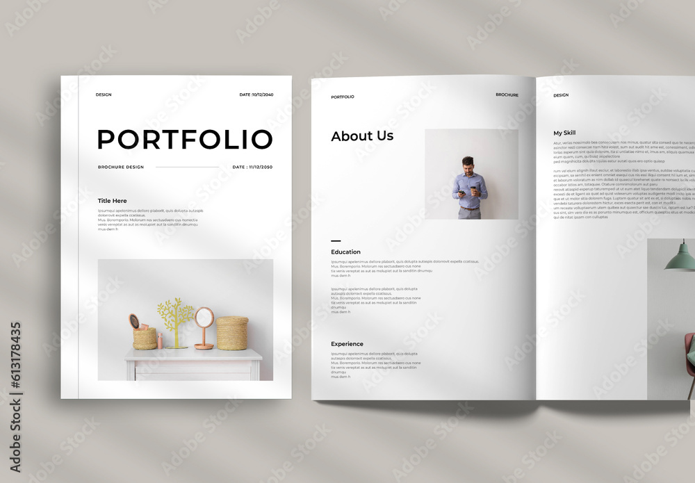 Portfolio Magazine Layout Stock Template | Adobe Stock