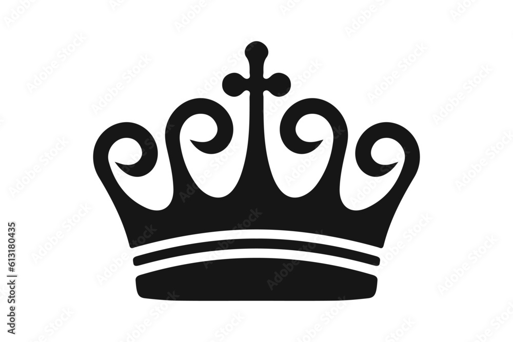 Vecteur Stock Crown icon. King signs. Queen symbol. Princess symbols ...