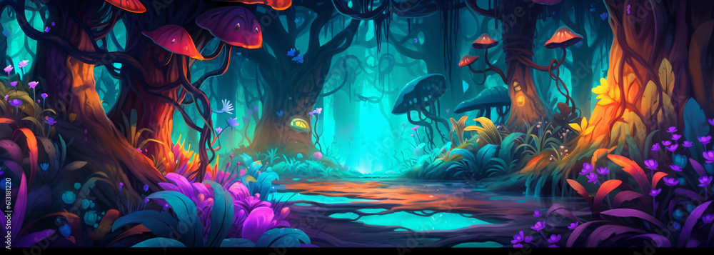 Fairy Lands, magical forest, fungus , enchanting forest, fairy tale ...