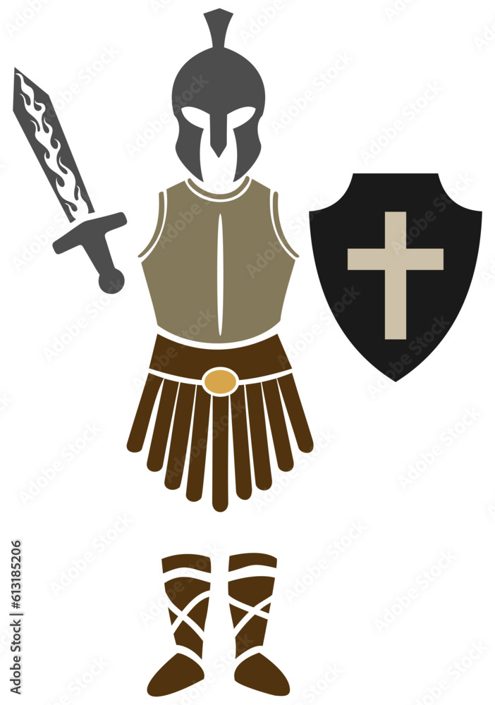 Soldier- Armor of God Vector Stock Vector | Adobe Stock