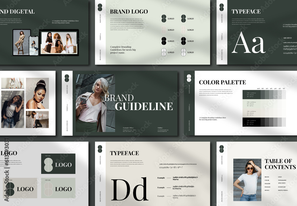 Brand Guideline Layout Stock Template | Adobe Stock