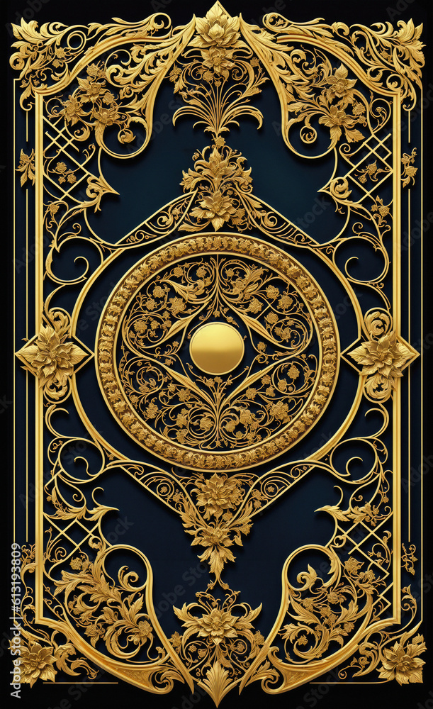 Gilded Tarot Card Design. tarot with an intricately illustrated card ...