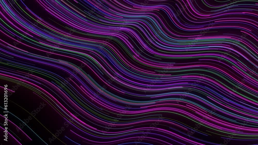 Looping color and Waving stripes animation. Futuristic animation for ...