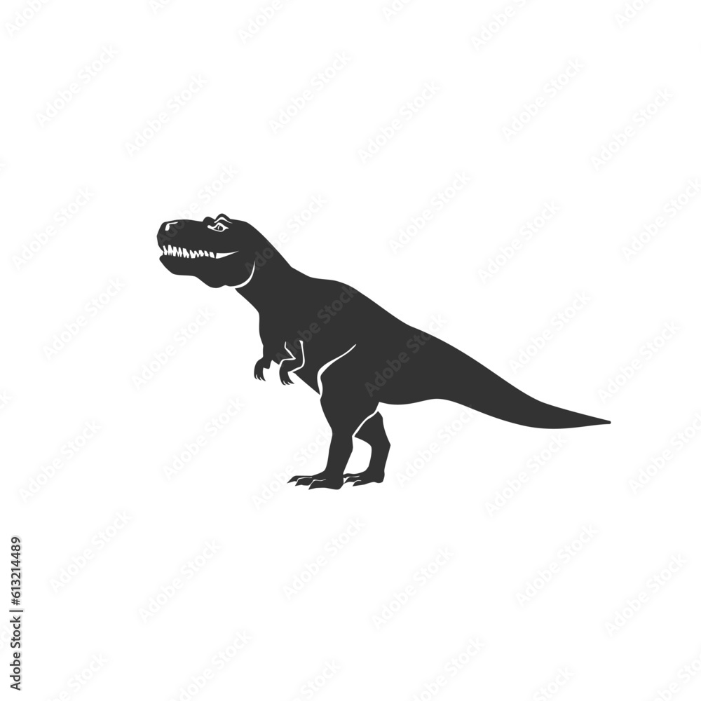 Tyrannosaurs Rex or T-Rex icon, Dinosaurs prehistoric creature. Flat ...