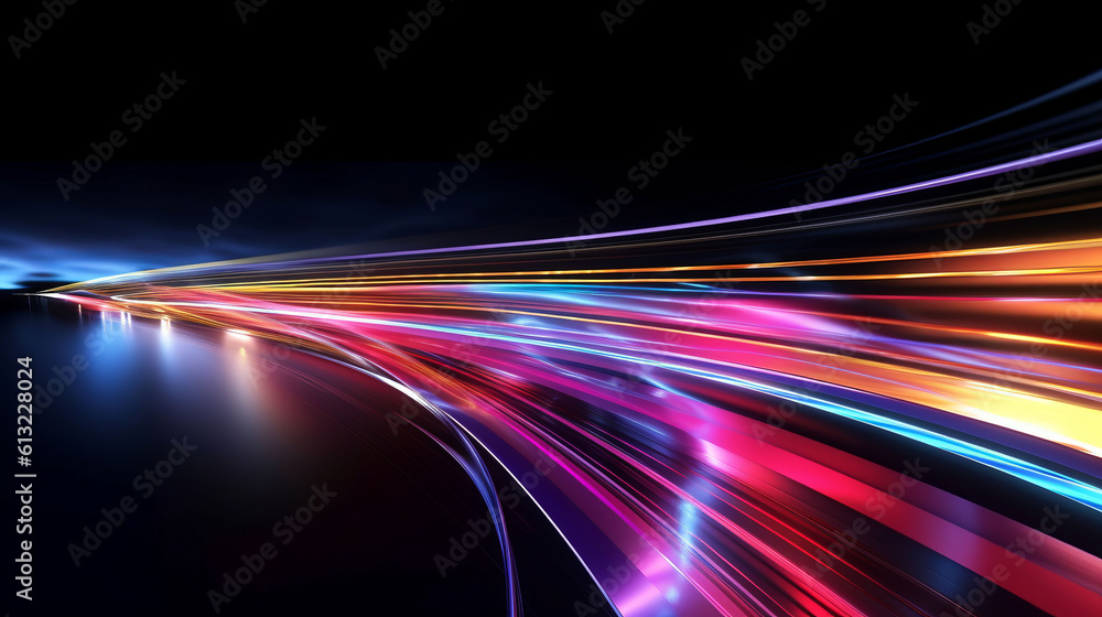 3d render motion line of speed and power or light. Generative ai Stock ...