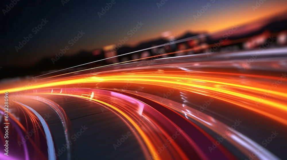 3d render motion line of speed and power or light. Generative ai Stock ...