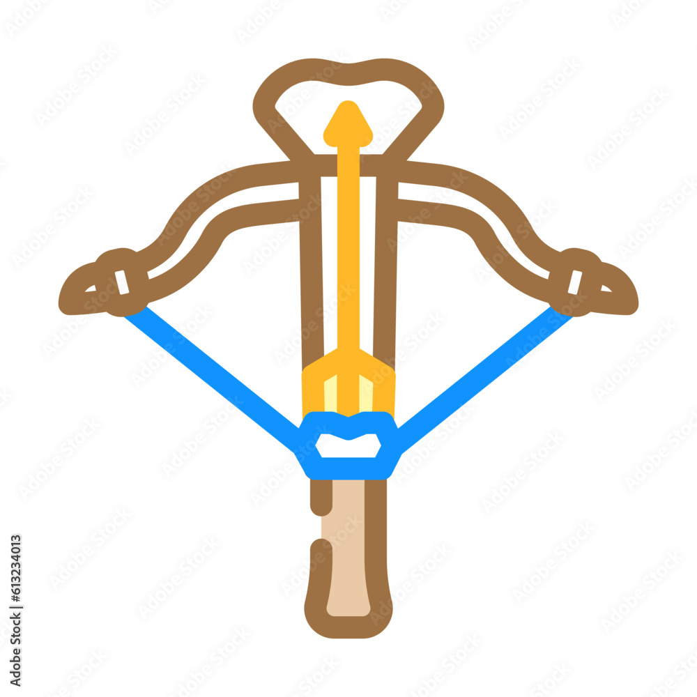 crossbow weapon military color icon vector. crossbow weapon military ...