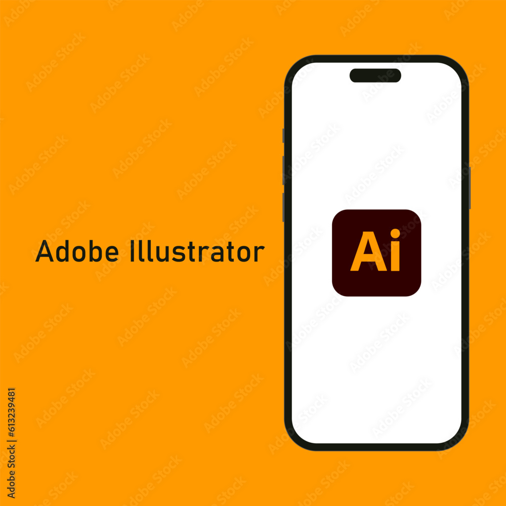 Kyiv, Ukraine - 14 June 2023: Adobe Illustrator logo isolated on the smartphone iPhone 14 screen ...