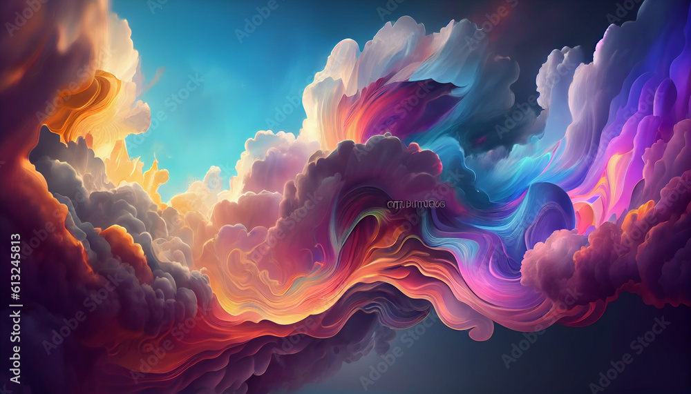 Colorful swirling dreams. Cloud background with abstract movement ...