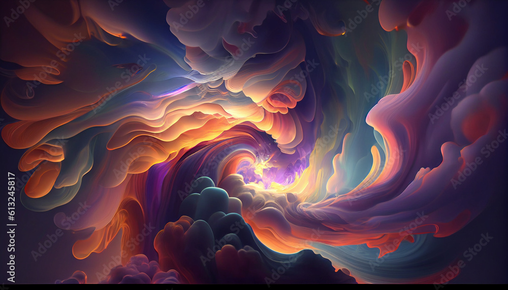 Colorful swirling dreams. Cloud background with abstract movement ...