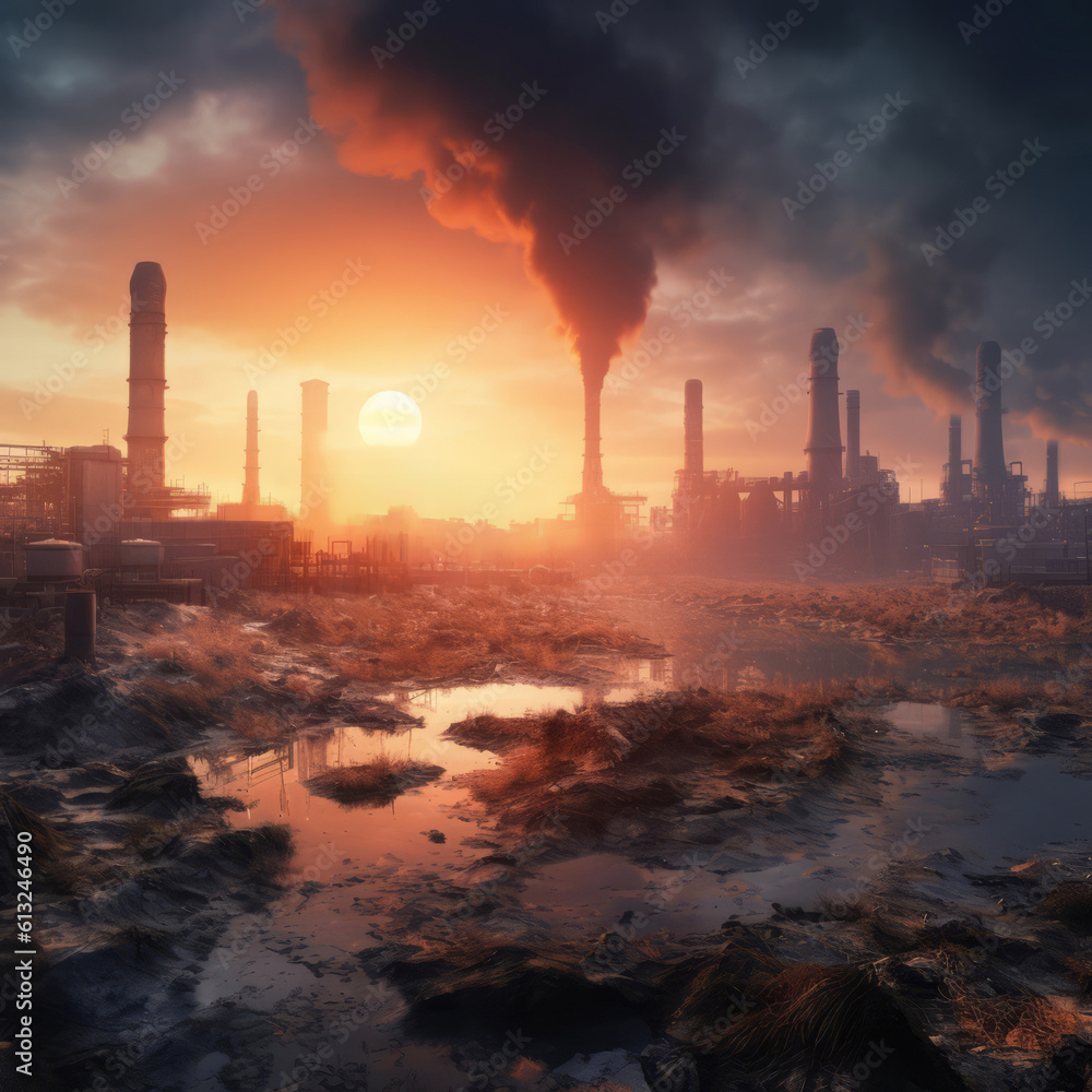 Chemical industry releasing toxic smokes into the air and causing ...