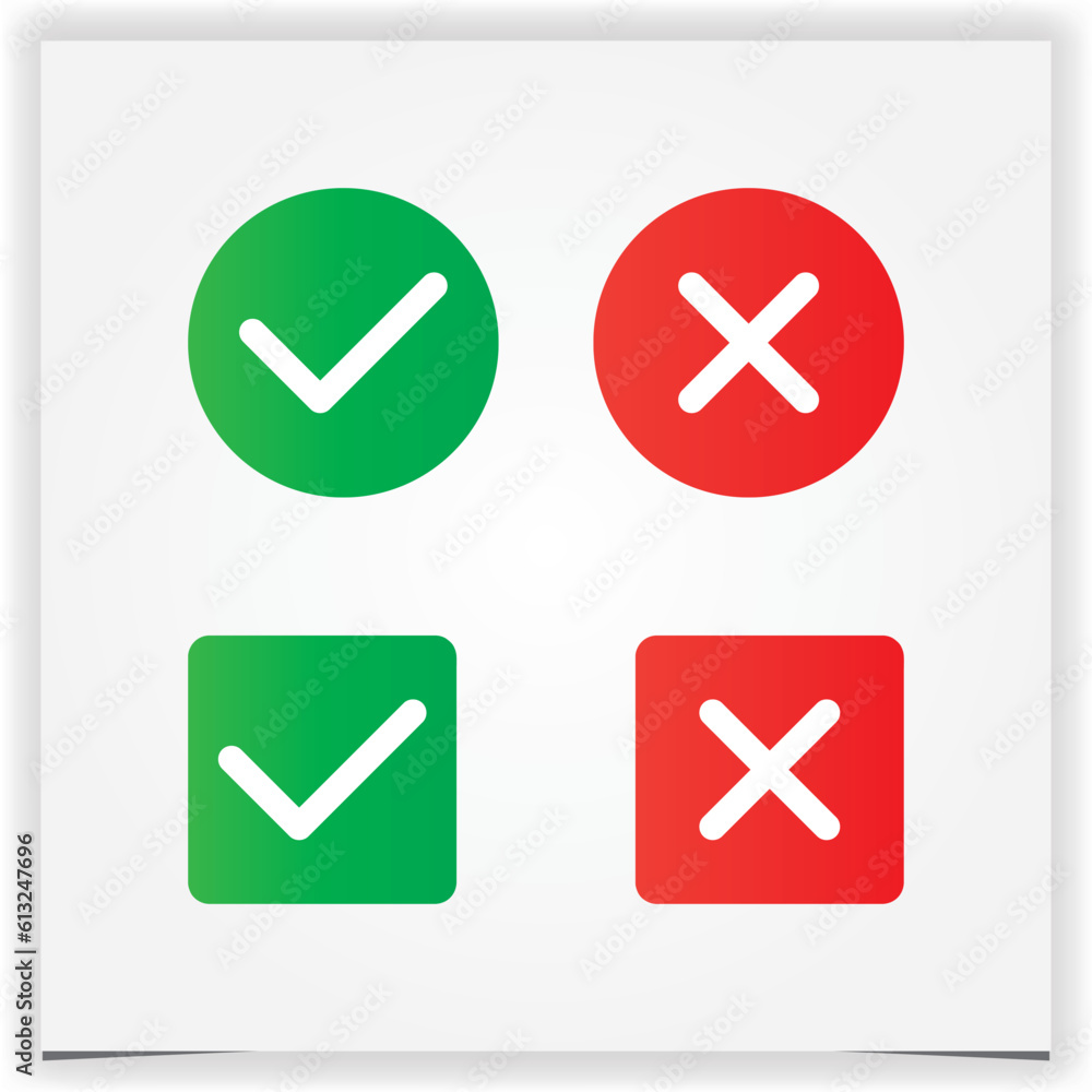 Vector true and false icon set premium template vector eps 10 Stock ...
