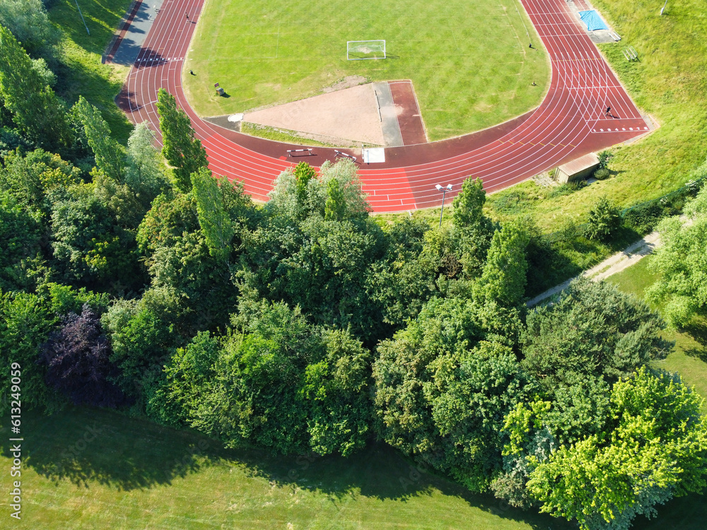 Aerial Footage of Playground stadium which is Located at Stockwood Park ...