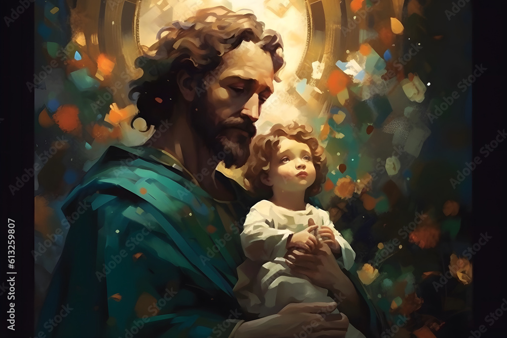 Saint Joseph St. Joseph with Jesus Christ, the Patron Saint of the ...