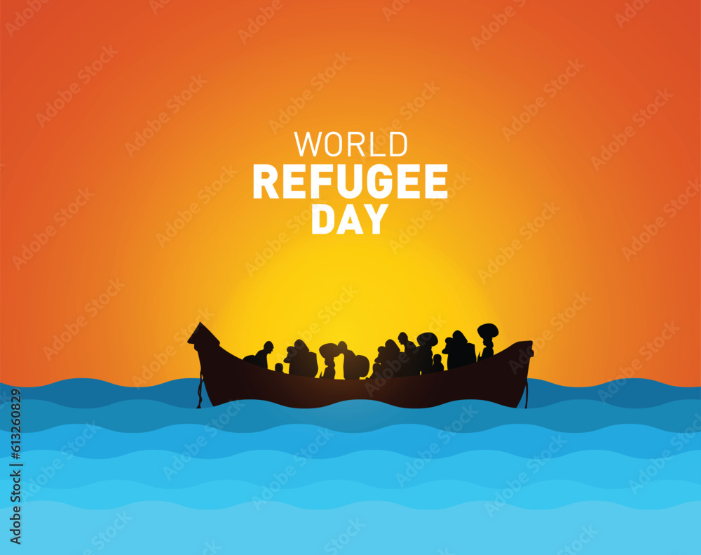 World Refugee day concept Vector Illustration. World refugee day ...