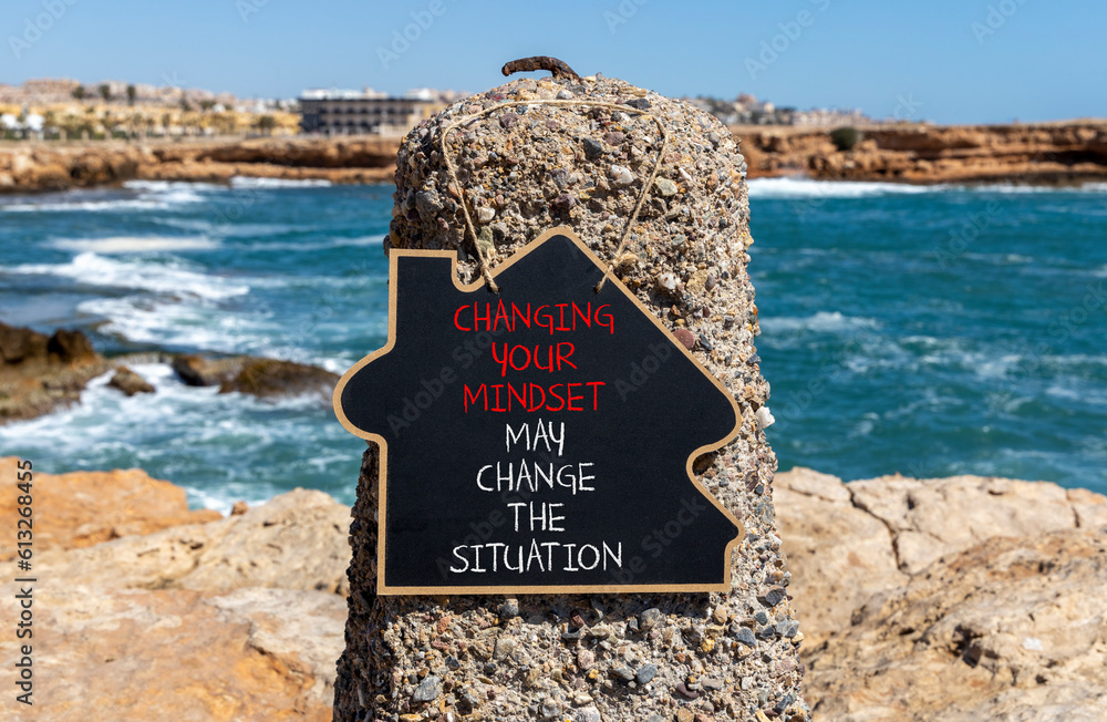 Changing mindset symbol. Concept words Changing your mindset may change ...