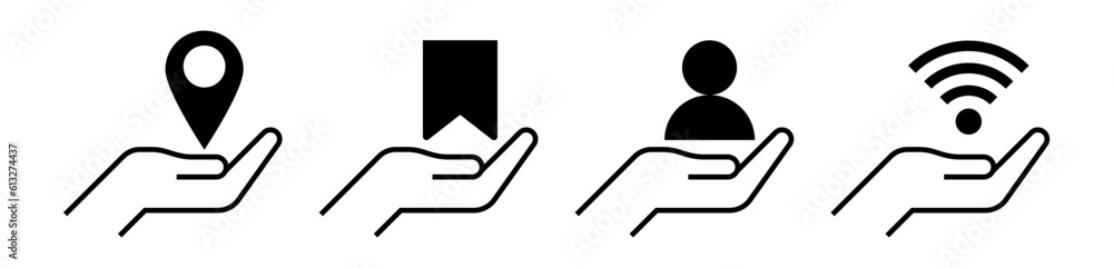 People Icon set in trendy flat style isolated on background, crowd ...