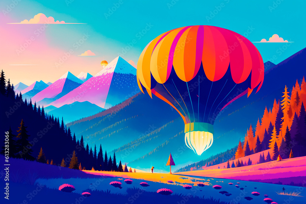 Generative concept art illustration. Generative ai. Stock Illustration ...