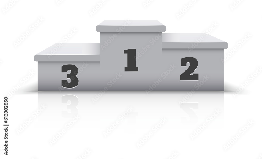 Winner podium. Realistic race competition stand mockup Stock ...
