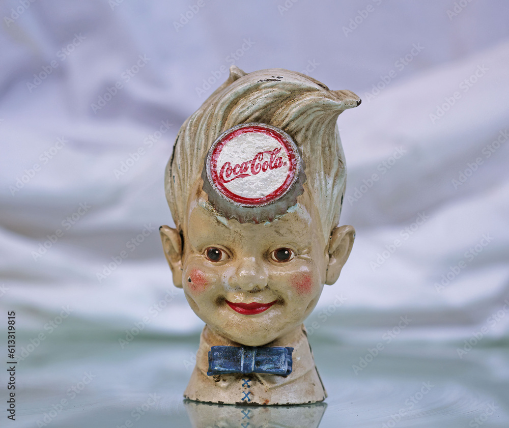 Sydney, NSW Australia - April 9 2023: Vintage cast iron Coca-Cola ...