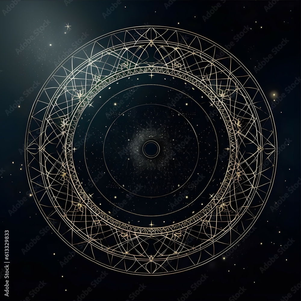 Create a digital backdrop featuring a star circle background with ...