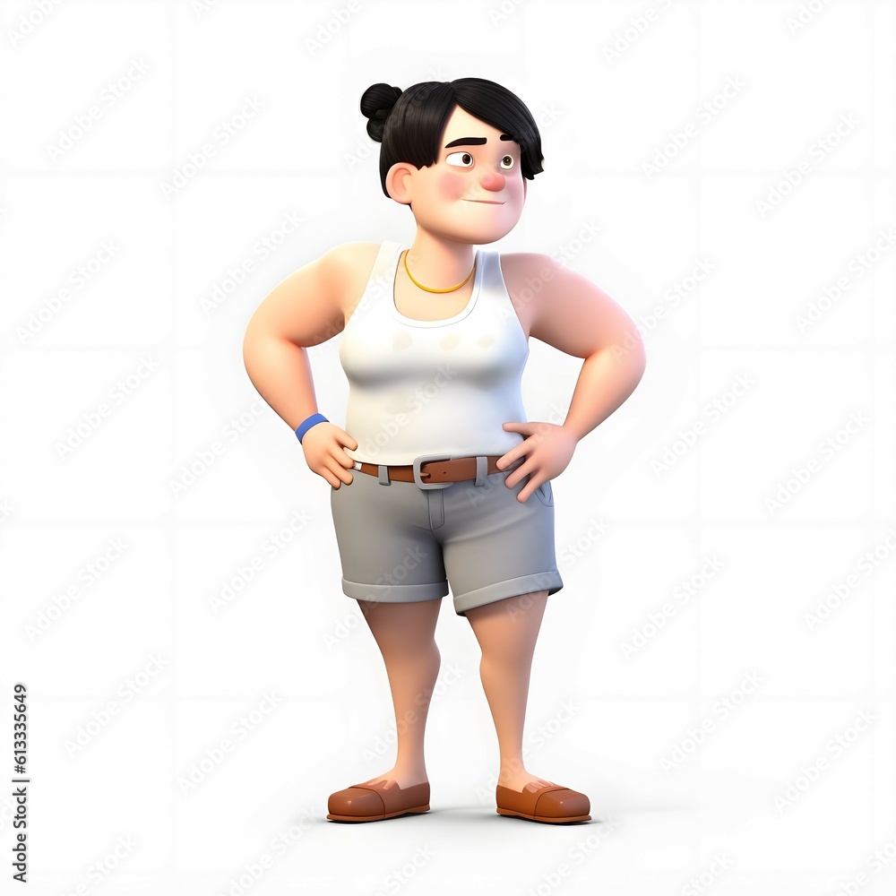 Ilustracja Stock: midlaged woman with short dark hair, white skin ...