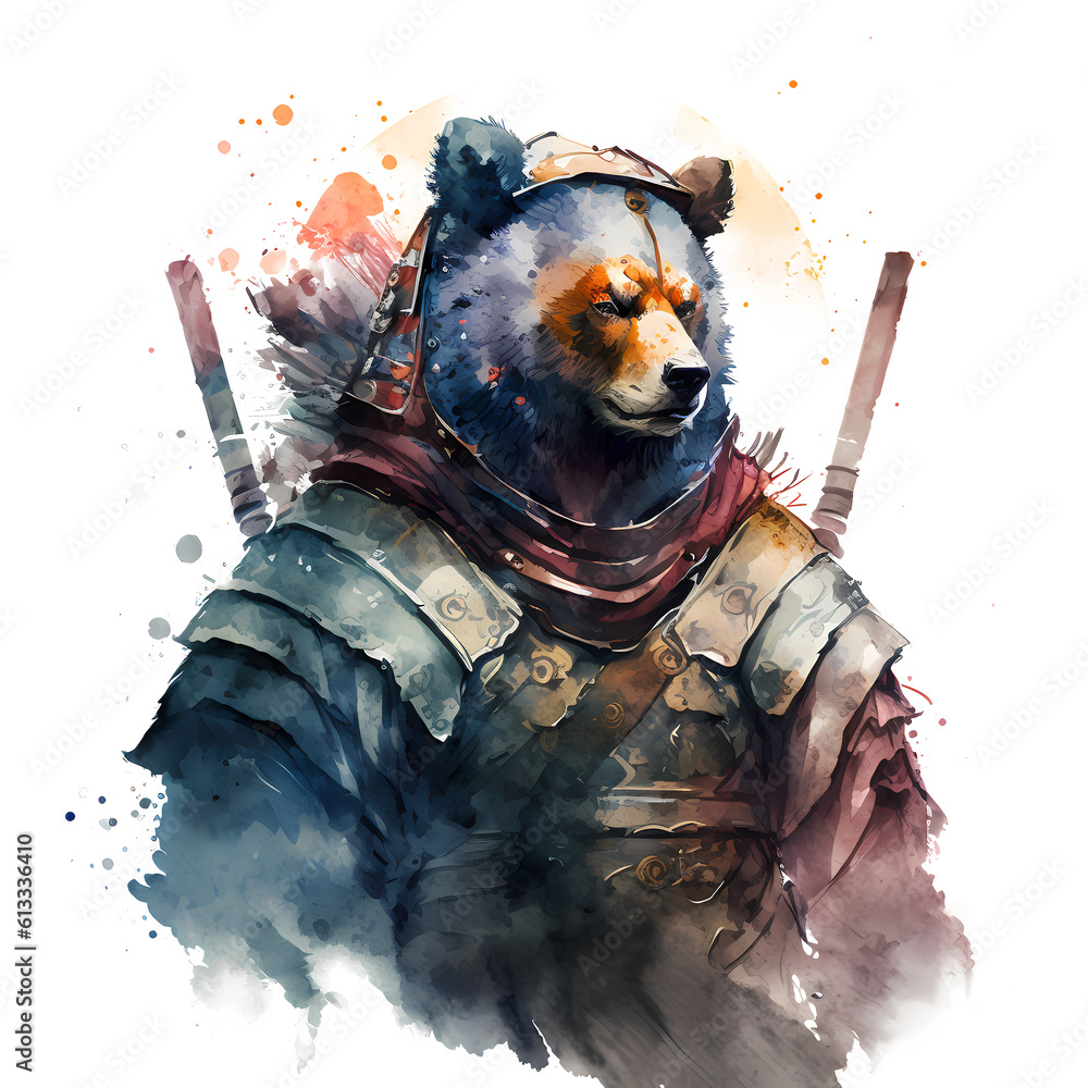 Bear Warrior Drawing