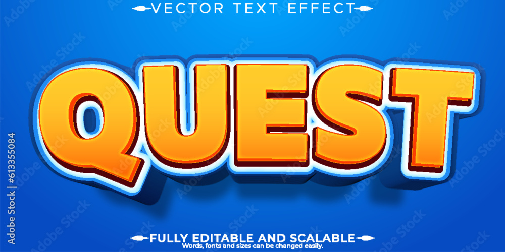 Editable cartoon text effect, comic font style Stock Vector | Adobe Stock