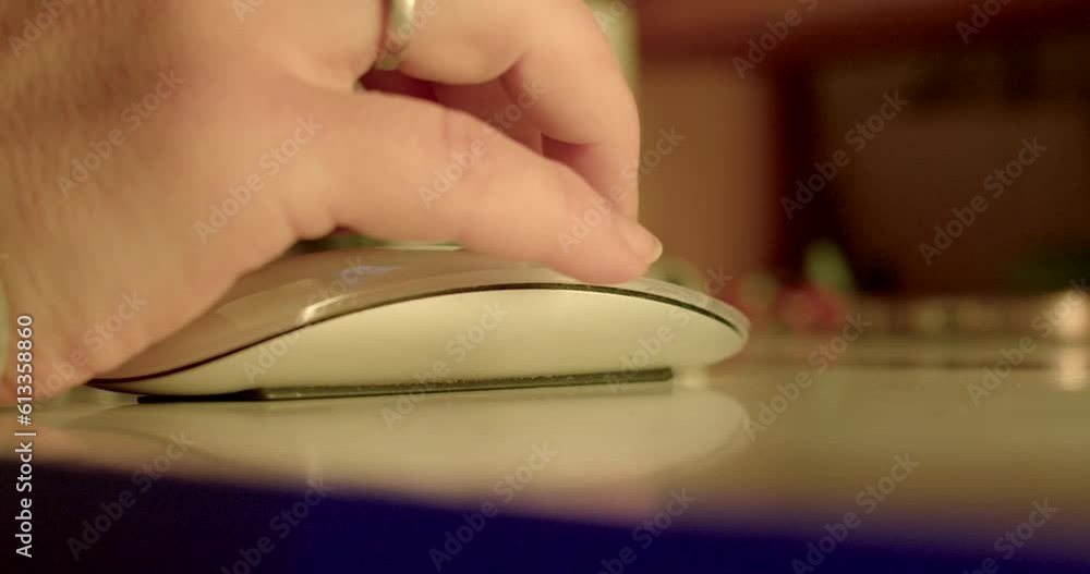 Close up Point Click Operations mouse enables users perform operations ...