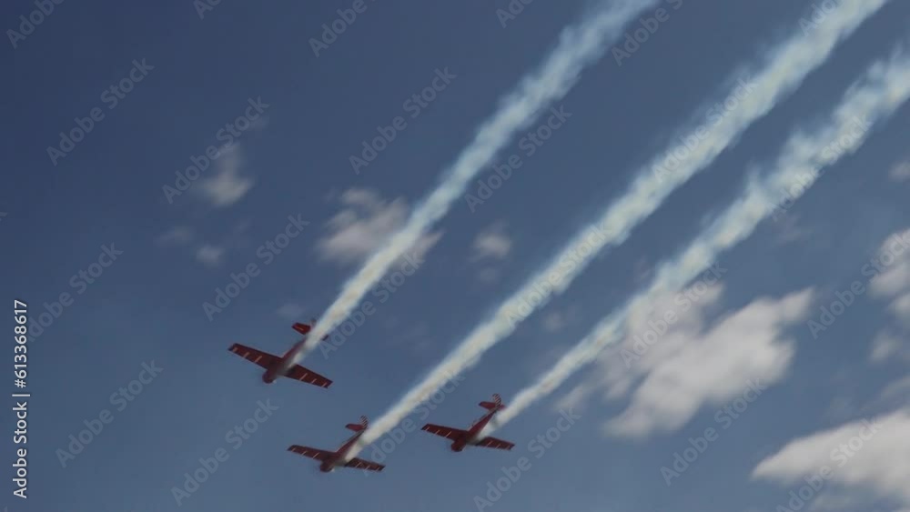 Private plane crash. A small plane during an aerobatic simulation ...