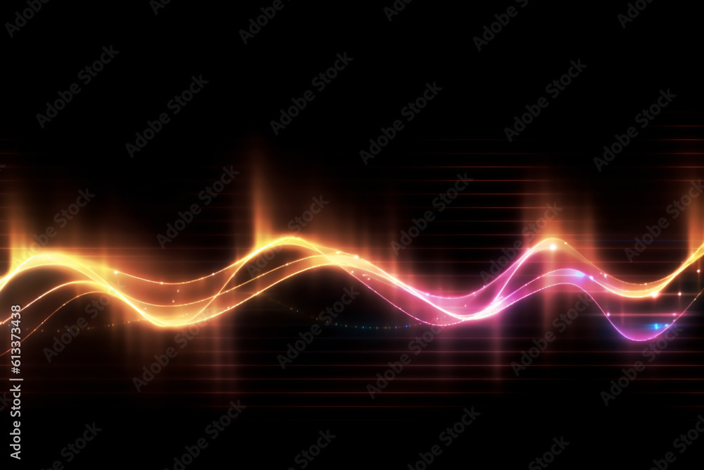 Audio Waveform Abstract Technology Background Blue And Purple Abstract Wireframe Illustration