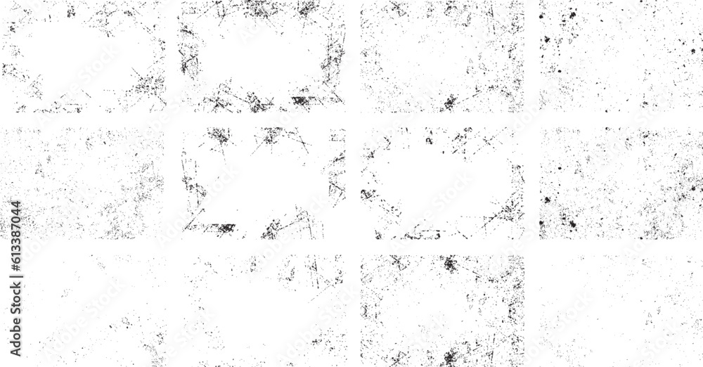 Overlay textures set stamp with grunge effect. Old damage Dirty grainy ...